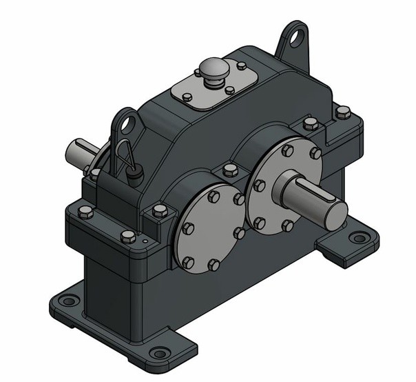 Compact Cylindrical Gearbox Reducer with 5 1 Ratio for Horizontal Mounting