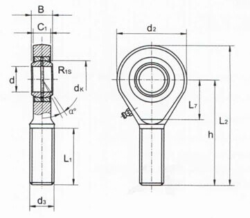 SA..ES 2RS Rod End , China Rod End SA6E , SA8E , SA10E , SA12E , SA15ES ...